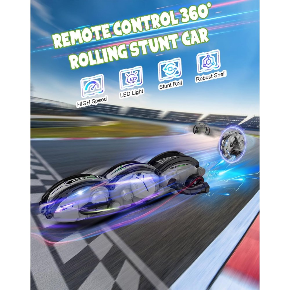 ماشین کنترلی شارژی ماری توپی مدل Rolling RC Stunt Snake Car_اسباب بازی ...