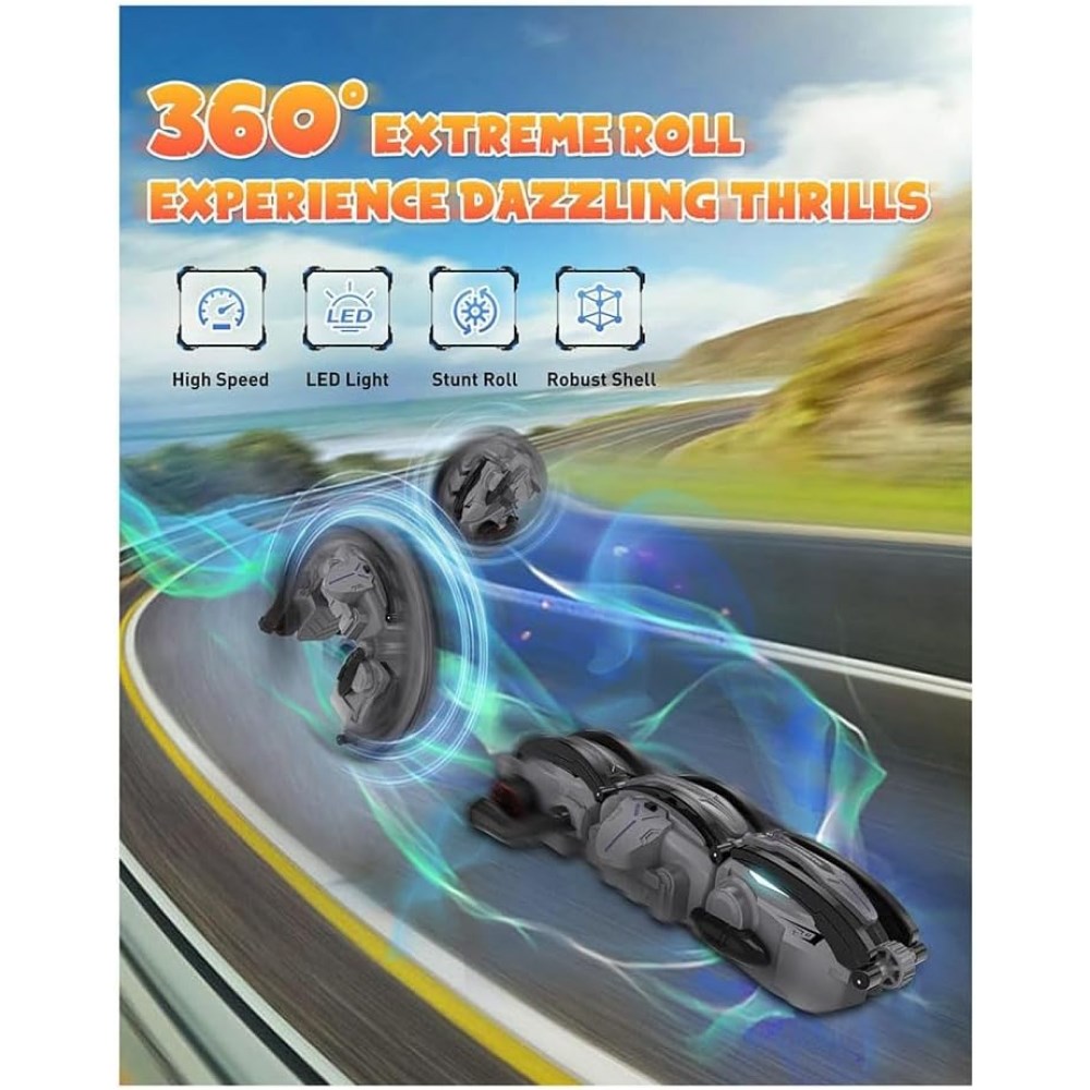 ماشین کنترلی شارژی ماری توپی مدل Rolling RC Stunt Snake Car_اسباب بازی ...
